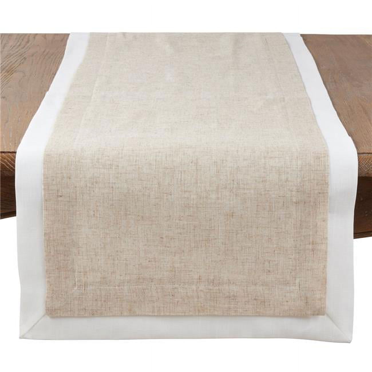 SARO 18 x 72 in. Rectangular Double Layer Table Runner with Thick ...