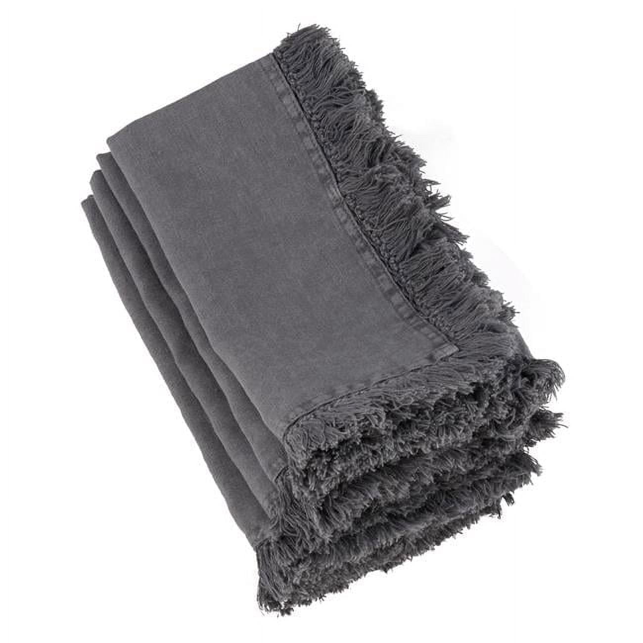 SARO 20 in. Refined Rustic Square Rustic Linen Napkins with Large ...
