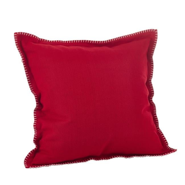 SARO 20 in. Square Celena Whip Stitched Flange Design Down Filled Throw ...