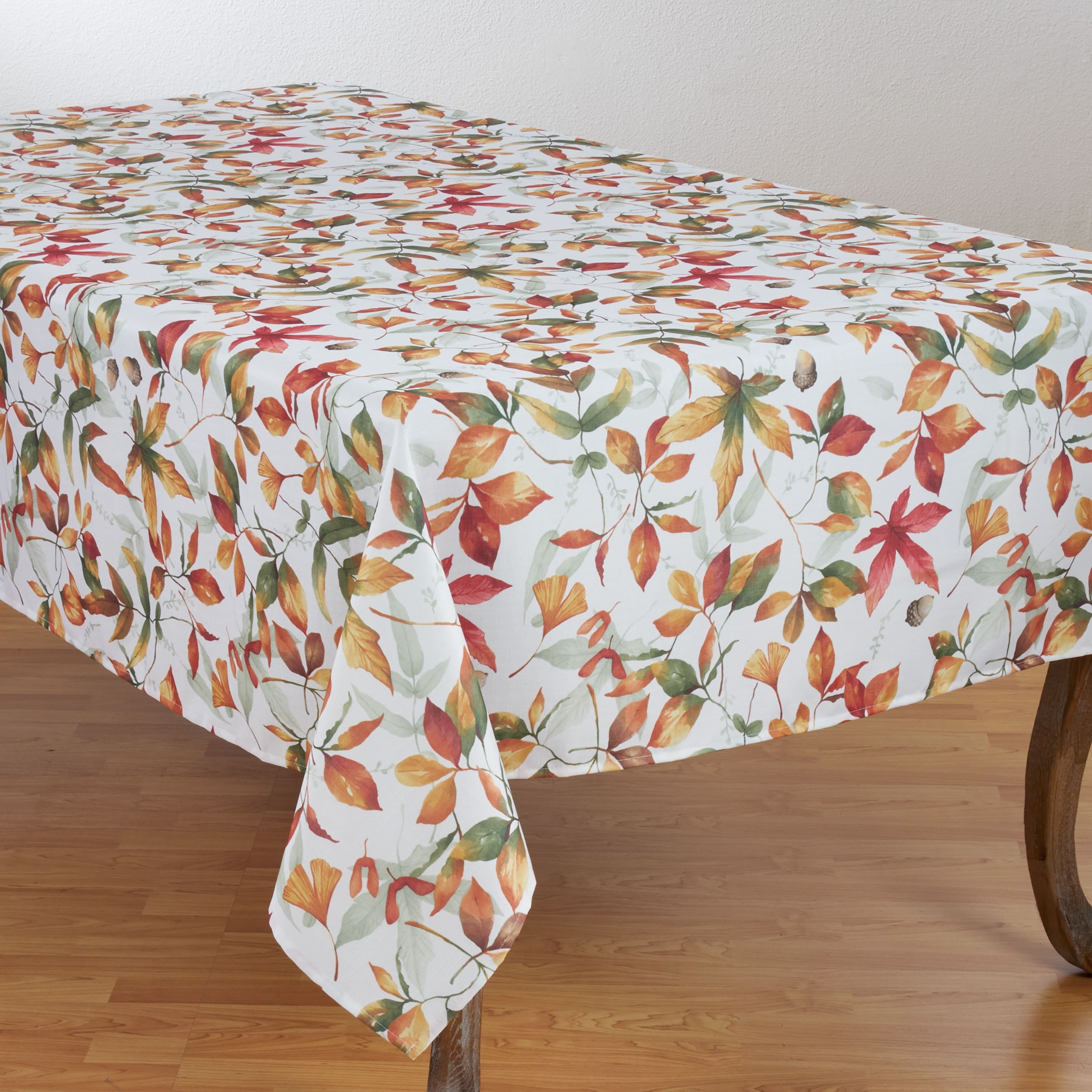 Saro Lifestyle Fall Leaves Design Tablecloth With Rich Pattern 70" x ...