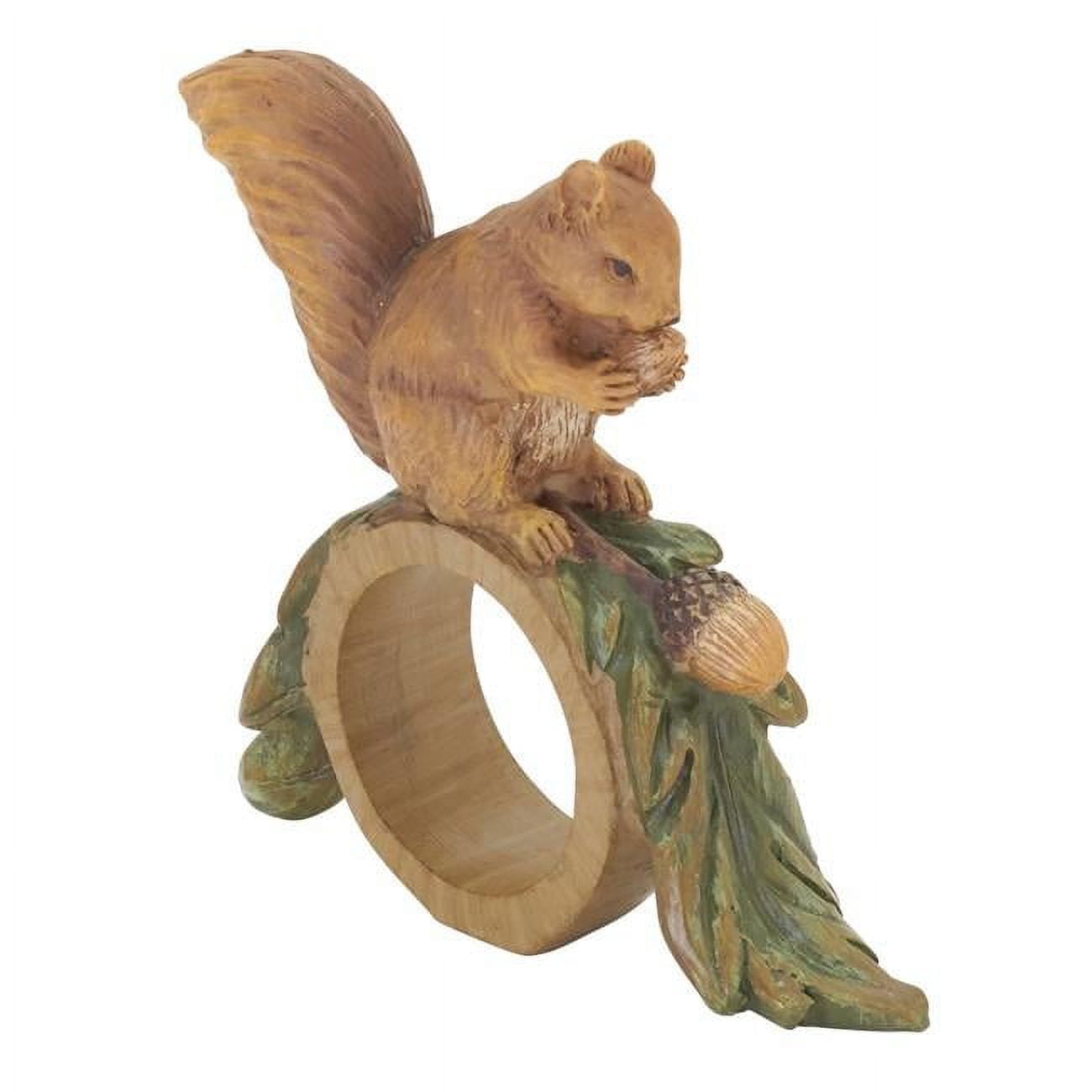 SARO NR618.M Resin Napkin Rings with Squirrel Design - Set of 4 ...