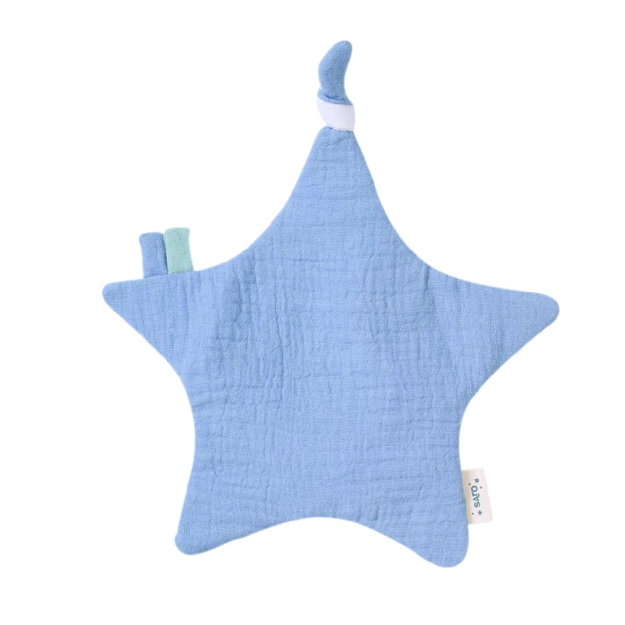 SARO Pastel Blue Sensory Crinkle Star: Calming Baby Toy, Soft Crinkle ...