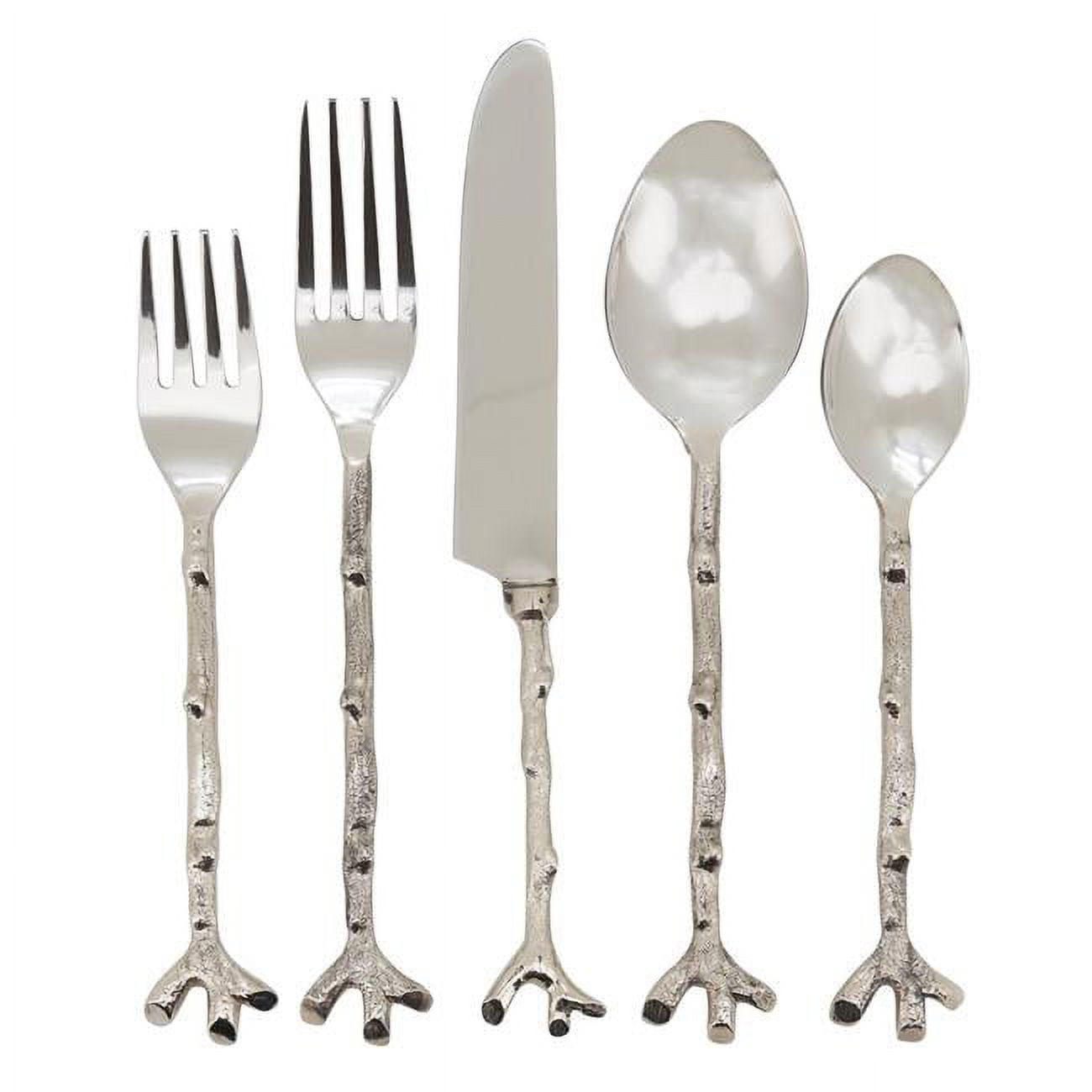 SARO SP903.S Ramoscello Collection Twig Design Flatware Silver - Set of ...