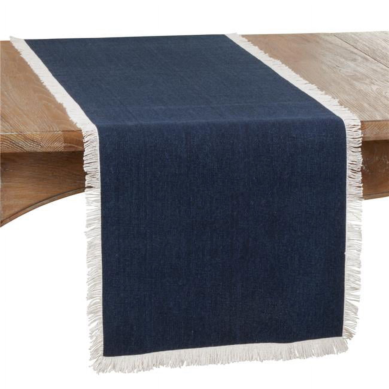 SARO Table Runner with Fringe Border Design - Walmart.com