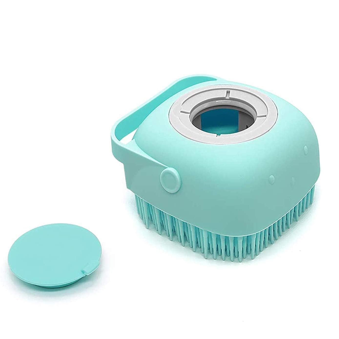 SARUPYA Silicone Body Scrubber with Soap Dispenser Mint Green Silicone ...