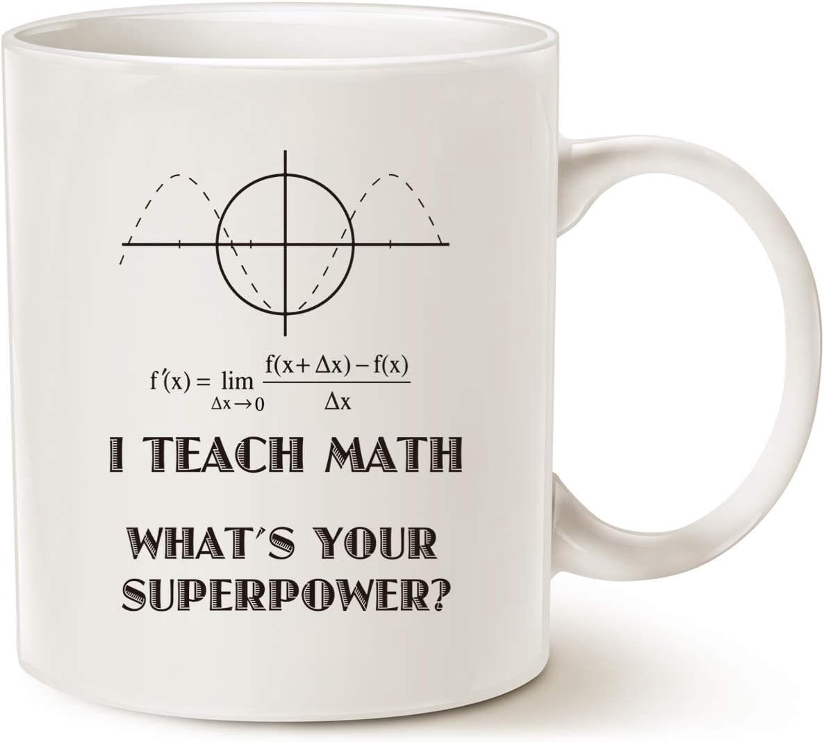 SARVADA DECOR Funny Teacher Coffee Mug I Teach Math Whats Your ...