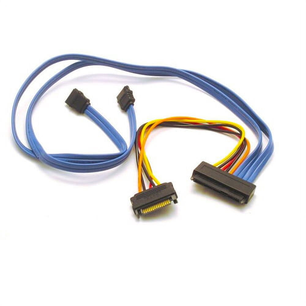 SAS 29 Pin to 2 X 7 Pin SATA Cables with 15 Pin SATA Power Cable ...