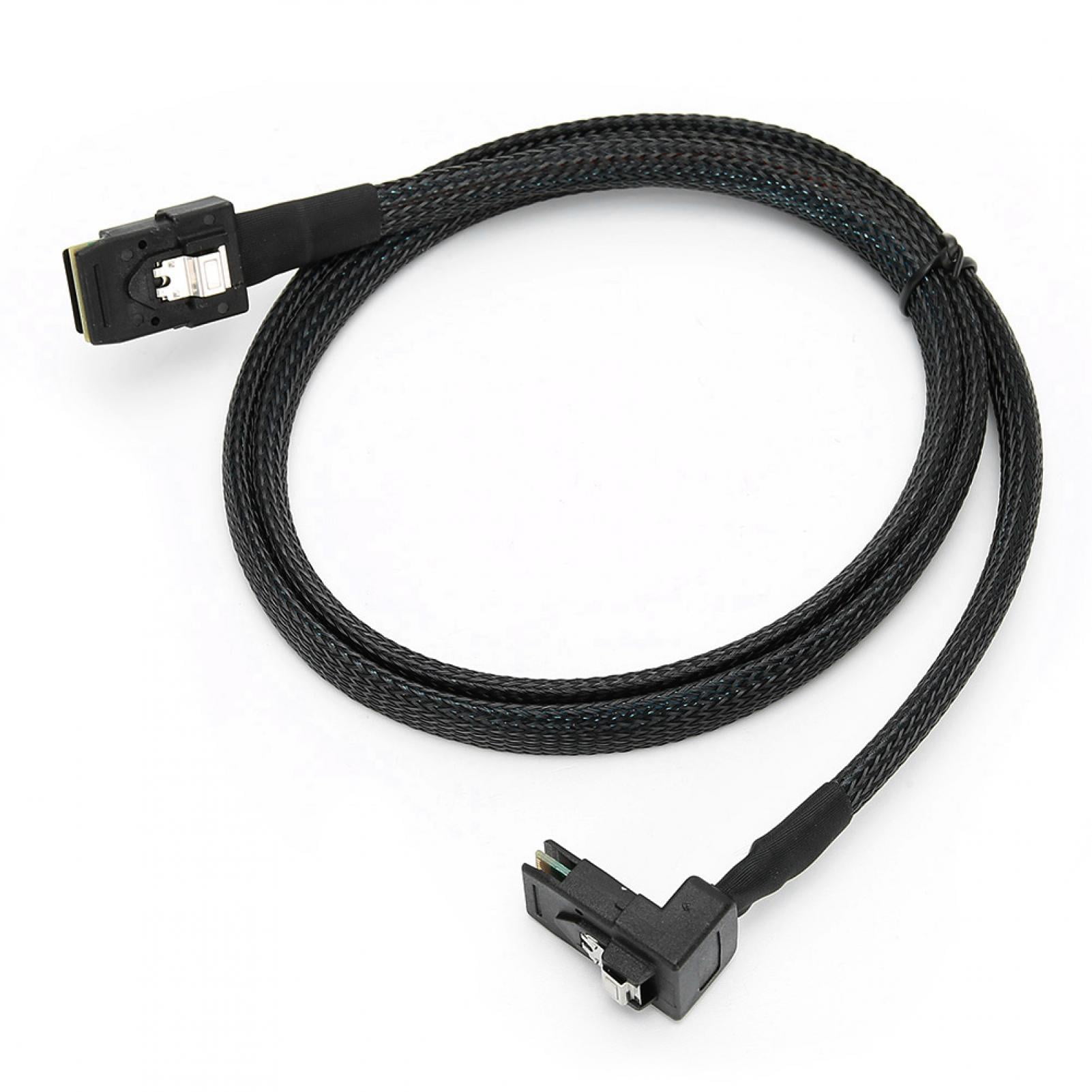 SAS 36-Pin Mini Cable - 90 Degree Angle Braided Mesh Hardware Transfer ...