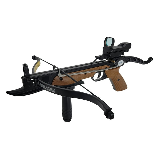 SAS Prophecy 80 Pound Self-cocking Pistol Crossbow with Red Dot Scope ...