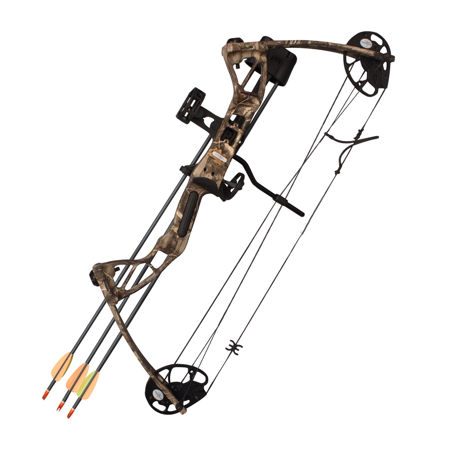SAS Rex 25-55 Lb 28'' ATA Adjustable Quad Limb Compound Bow Package ...