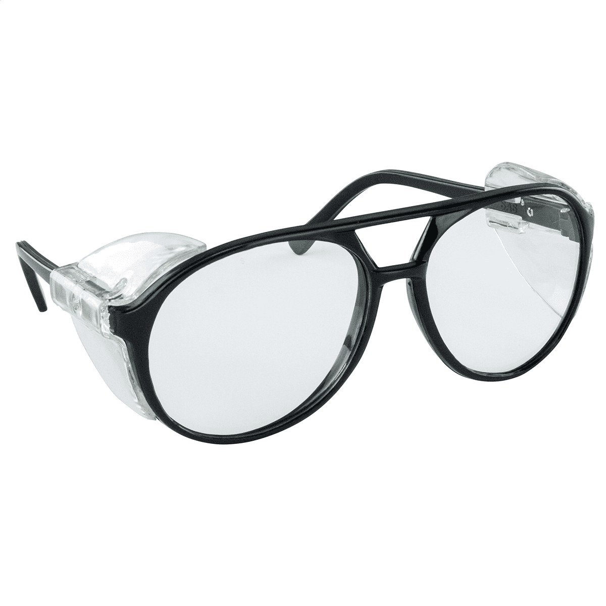 SAS Safety Classic Style Safe Glasses, Black Frame w/ Clear Lens ...