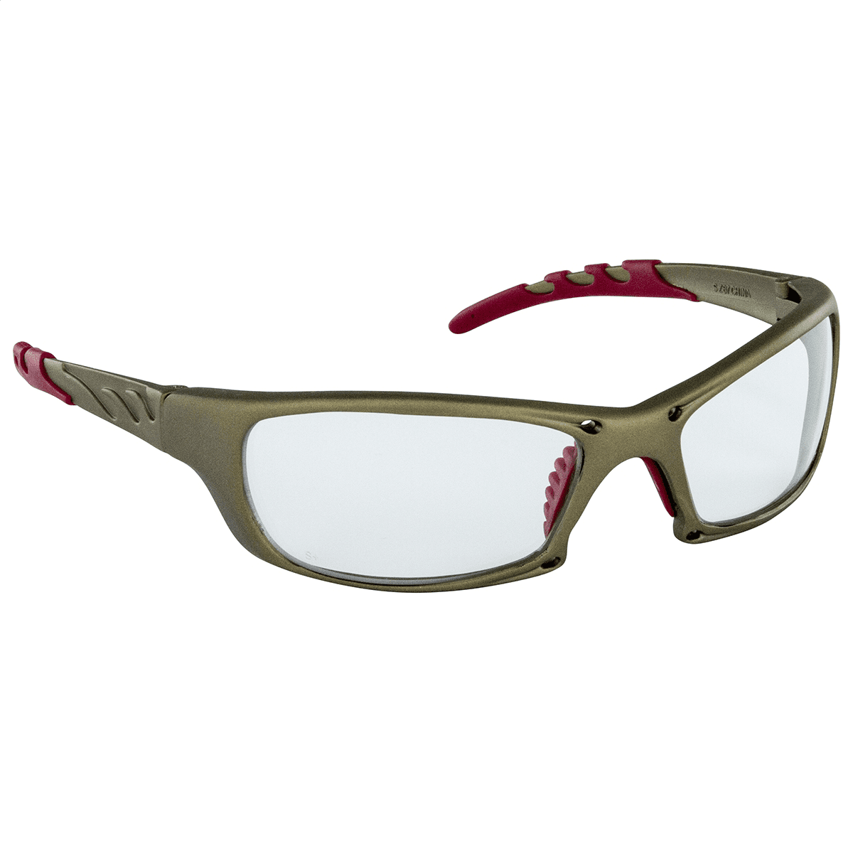 SAS Safety GTR Safe Glasses w/ Clear Lens and Gold Frame In Polybag ...