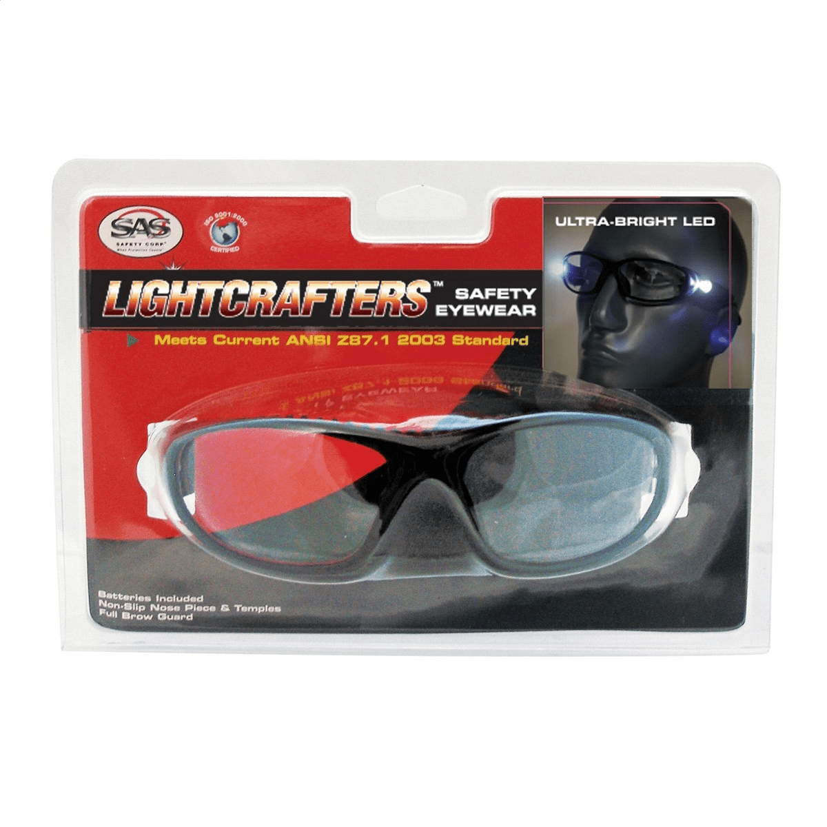 SAS Safety Bifocal Work Vision LED Inspectors Readers Safety Glasses ...