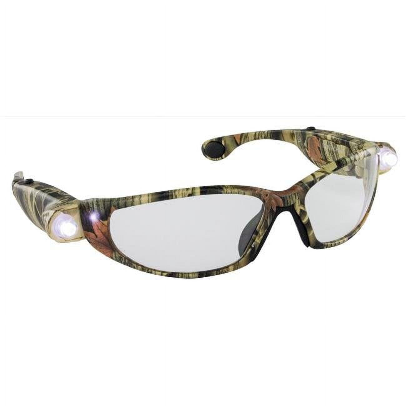 SAS Safety SA5422 Tan Camo Frame Glasses Safety with LED Light ...