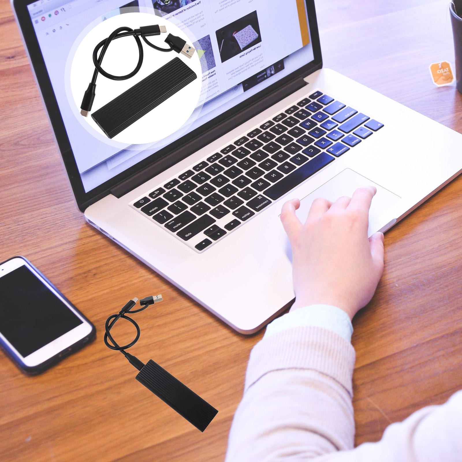 SASABAXI 1 Set External NVME Enclosure for Mobile Storage 4.13X1.18X0 ...