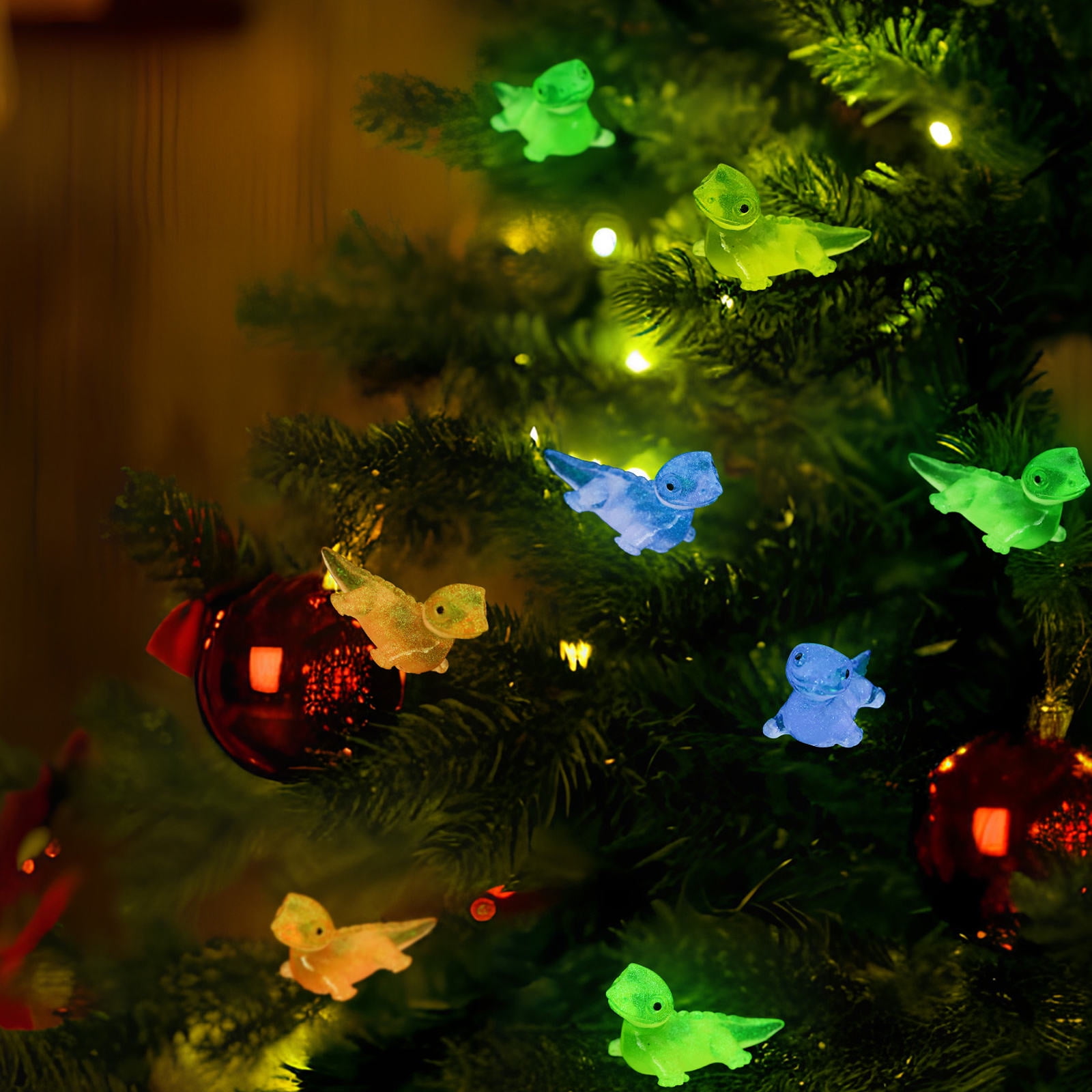 SASABAXI 100Pcs Mini Resin Lizards Glow in the Dark Figurines for ...