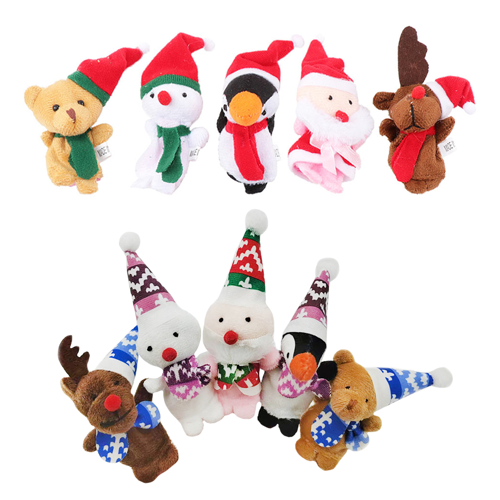 SASABAXI 10Pcs Finger Puppet Toys Assorted Color Fabric Portable ...