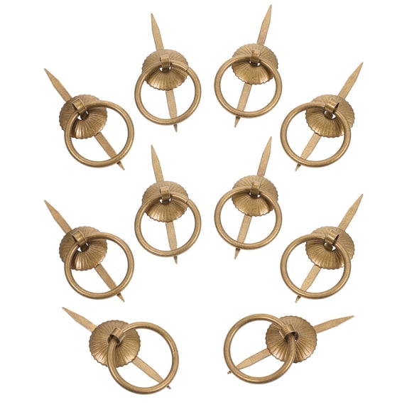 SASABAXI 10Pcs Golden Iron Cabinet Handles Round Pull Handle for Closet ...