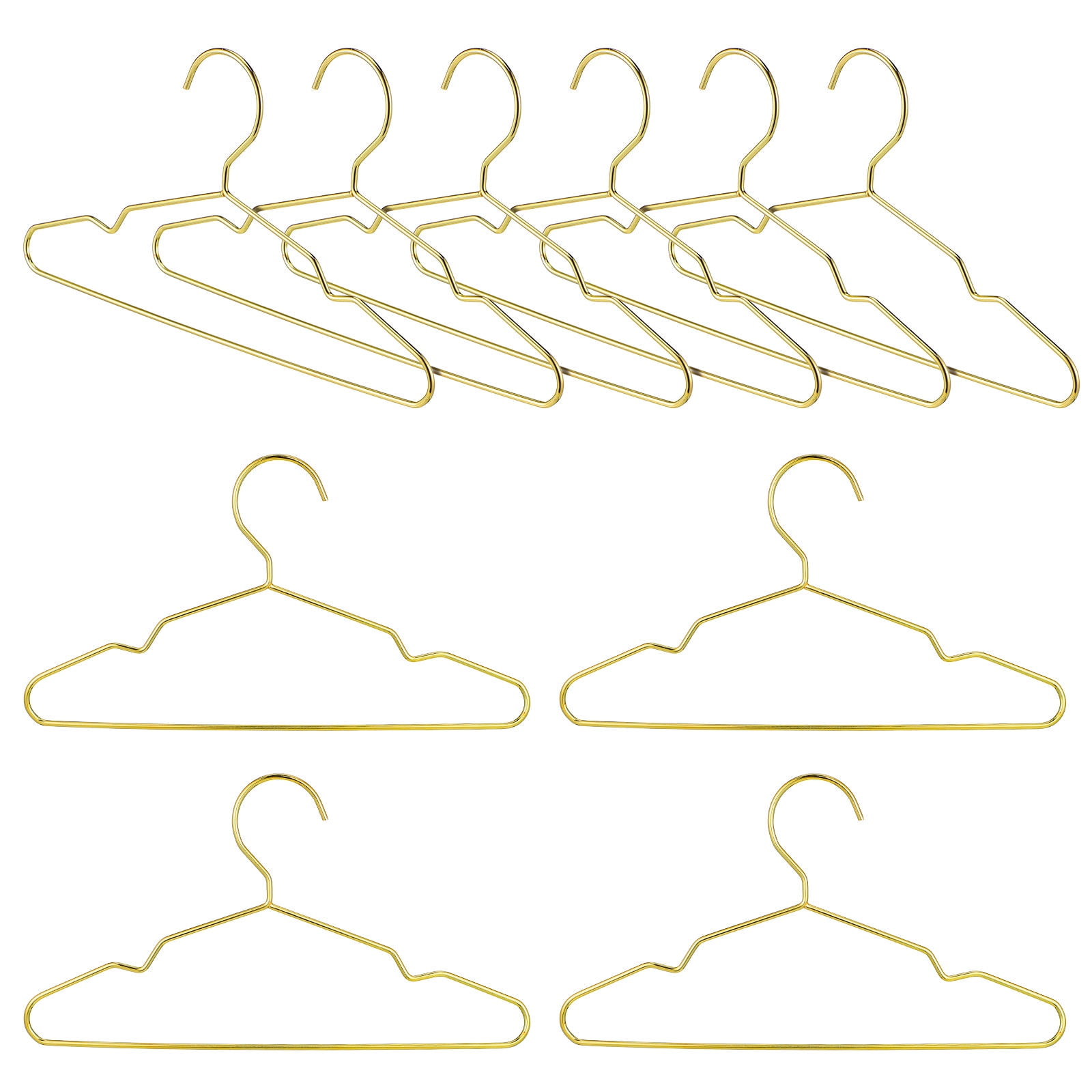 SASABAXI 10Pcs Golden Steel Pet Clothing Hangers Mini Smooth and ...