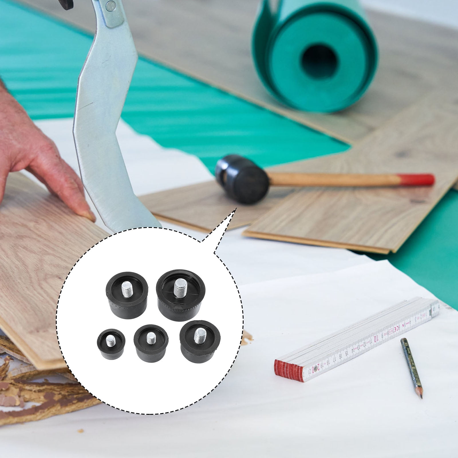 SASABAXI 10Pcs Mini Rubber Mallet Black Replacement Mallet Tip For ...