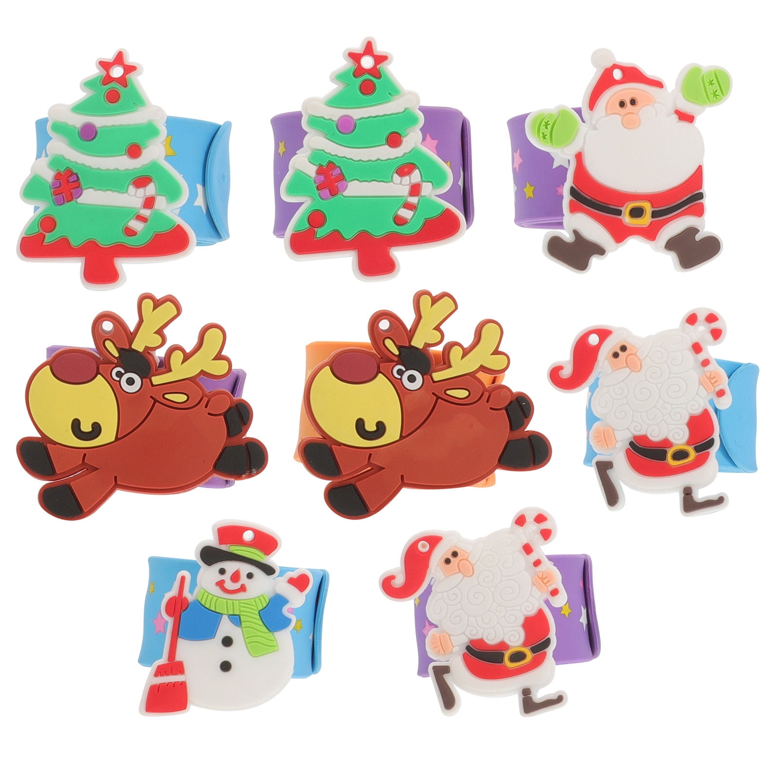 SASABAXI 12Pcs Holiday Slap Bracelets Design for Carnival and Event ...