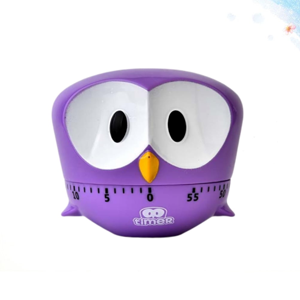 SASABAXI 1Pack Eagle Shaped Cartoon Manual Timer Purple Plastic Kitchen ...