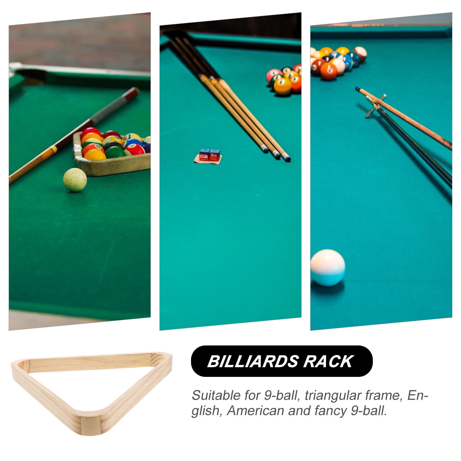 SASABAXI 1Pack Simple Design Light Yellow Wood Billiard Balls Rack For ...