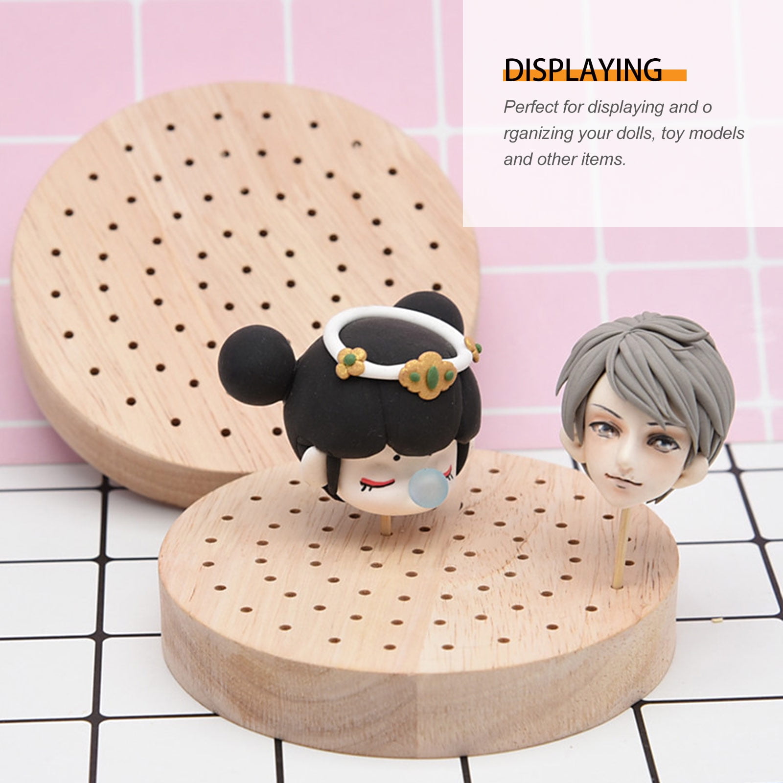 SASABAXI 1Pack Wooden Doll Toy Base for Puppet Display Simple Making ...