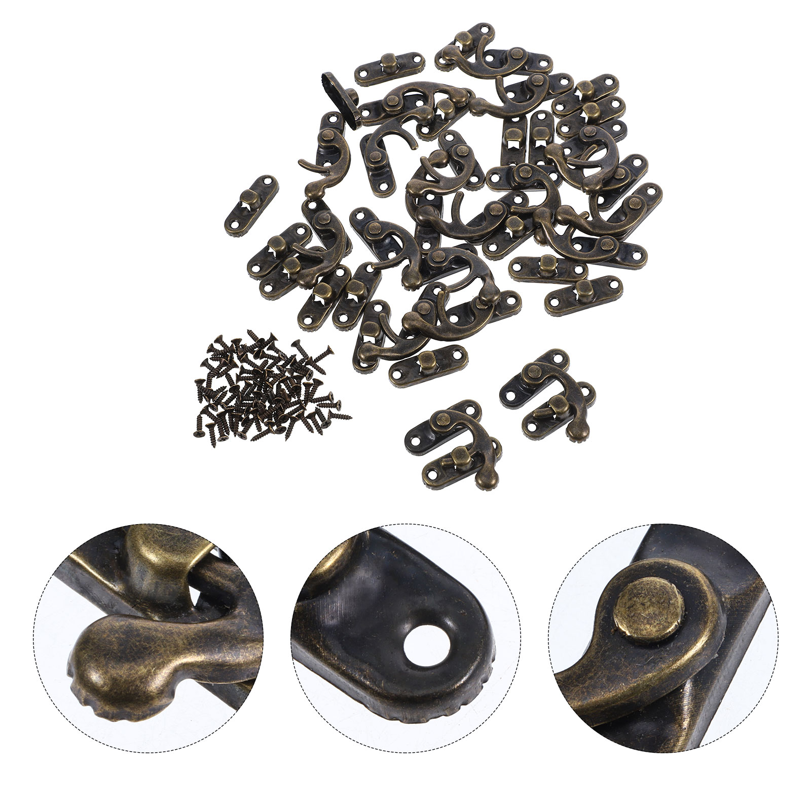 SASABAXI 20Pcs Small Latches for Wooden Boxes Security Enhancement Mini ...