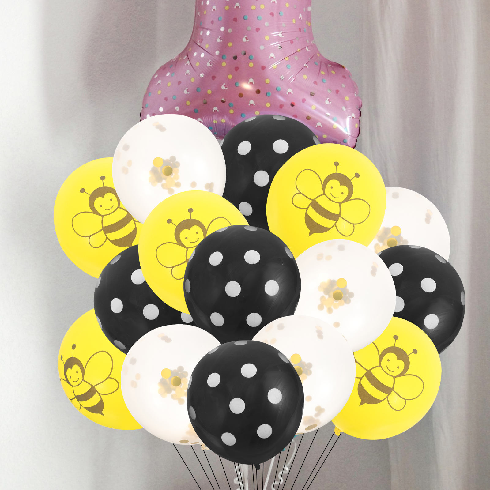 SASABAXI 30 Pcs Colorful Sequin Balloons for Baby Shower and Indoor ...