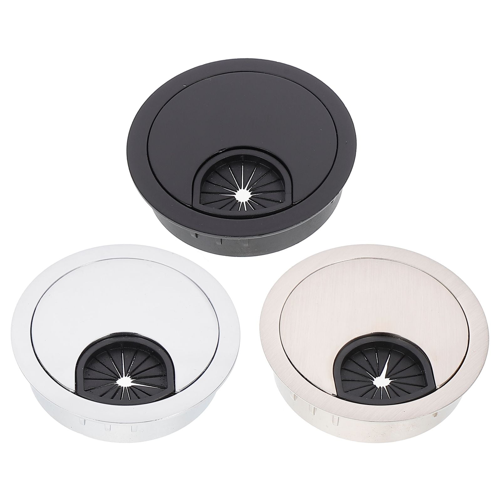 SASABAXI 3Pcs Round Desk Grommet Cable Grommet Smooth Surface for ...