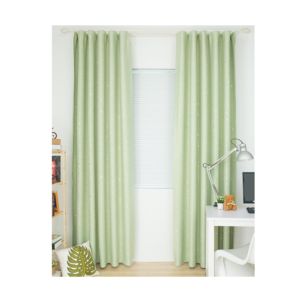 SASABAXI 4Pcs Beige Blackout Window Curtains Rectangular Polyester ...