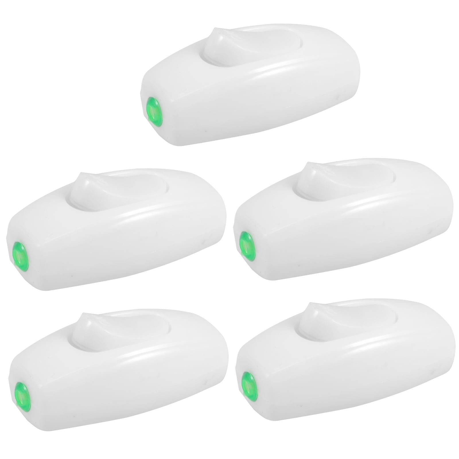 SASABAXI 5Pack White Plastic Boat Shape Light Switch Inline Cord ...