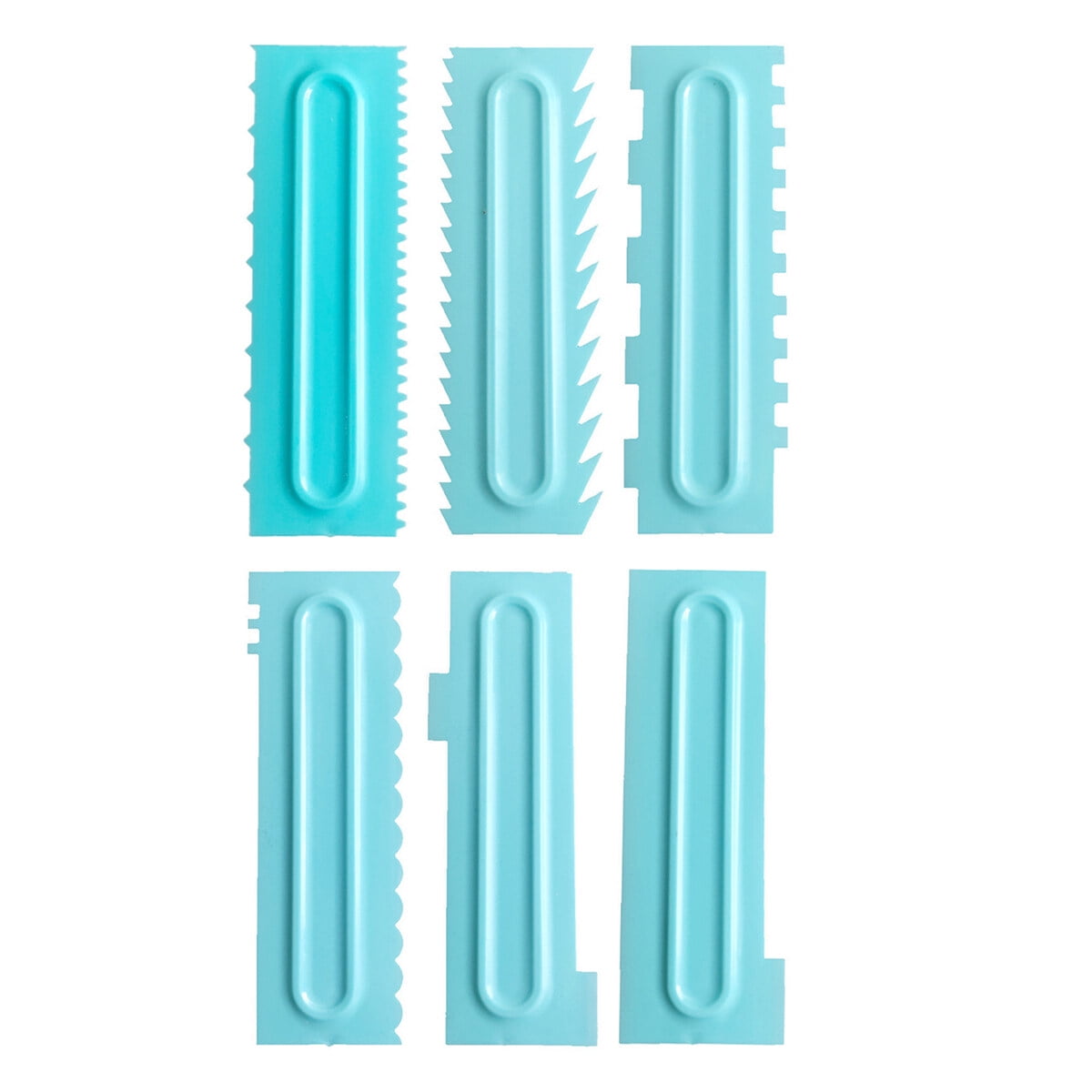SASABAXI 6Pcs Cake Icing Tools Plastic Smoother Scraper for Creating ...