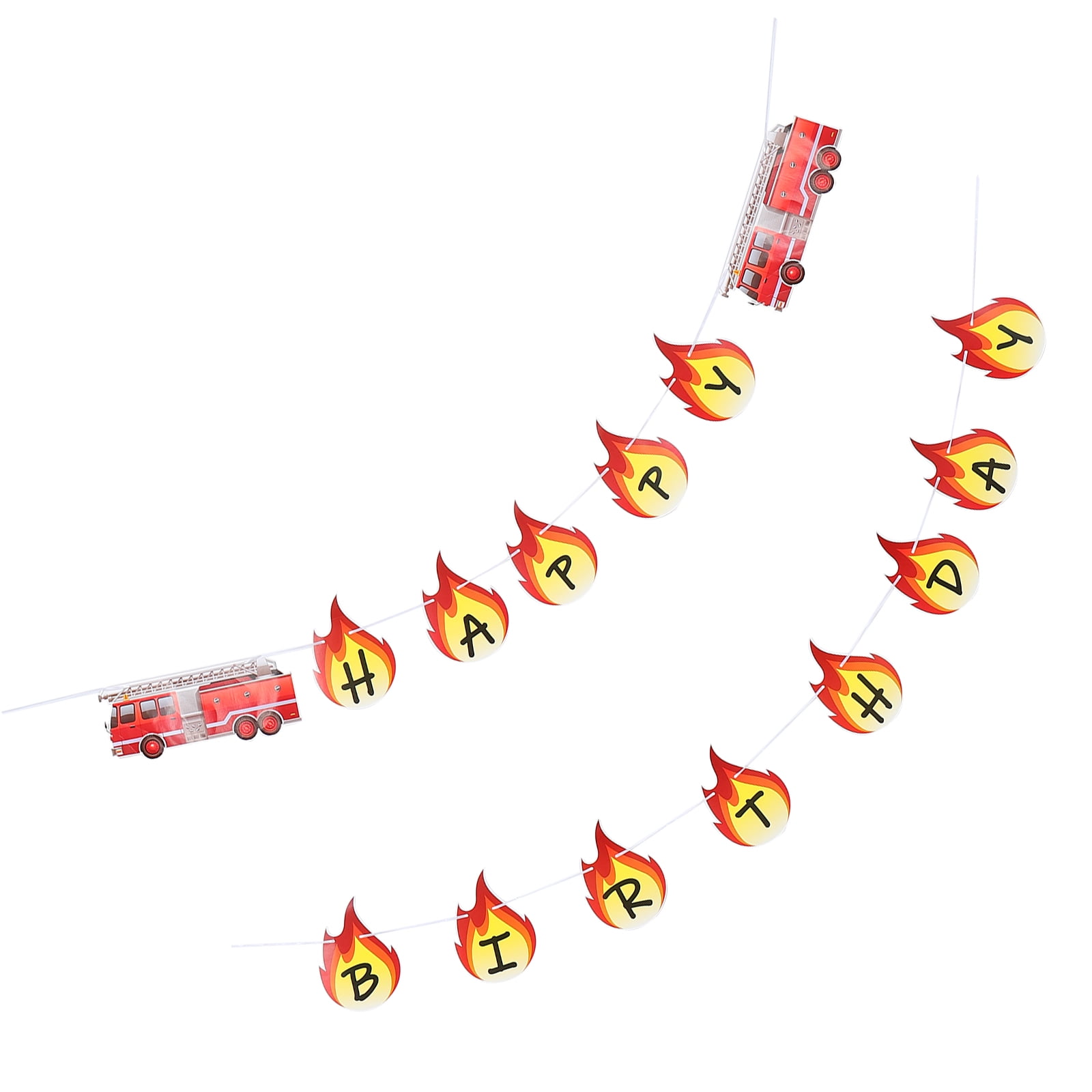 SASABAXI 6Pcs Fire Fighter Buntings Childrens Theme Birthday Party ...
