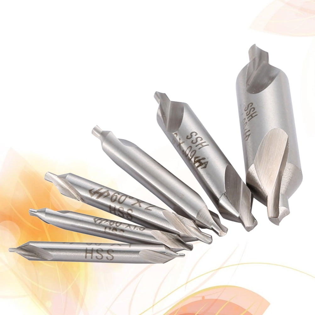SASABAXI 6Pcs High Speed Steel Center Drill Bit Metal Conical Hole ...