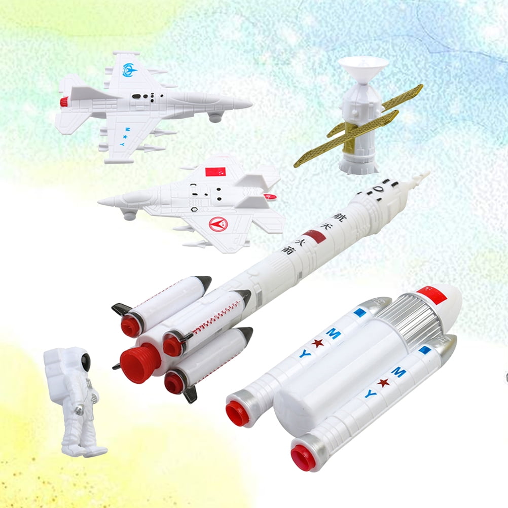 SASABAXI 7Pcs Creative Aircraft Shuttle Satellite Set Assorted Color ...