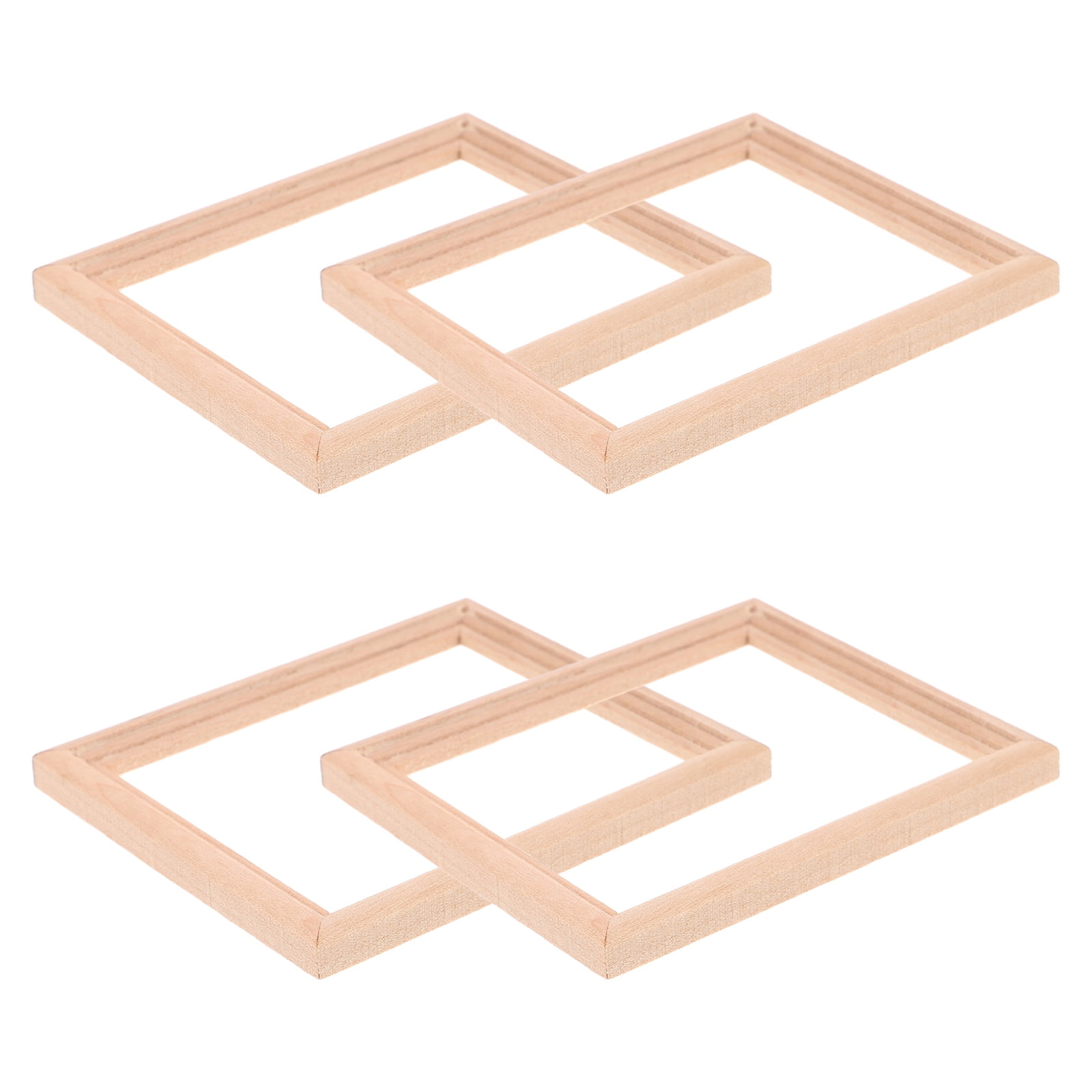 SASABAXI Dollhouse Frame 4Pcs Miniature Picture Frames for DIY Crafts ...