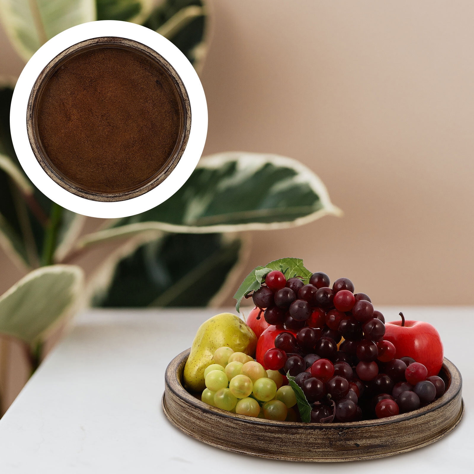 SASABAXI Iron Fruits Plate Tray For Kitchen And Living Room 1Pack 11 ...