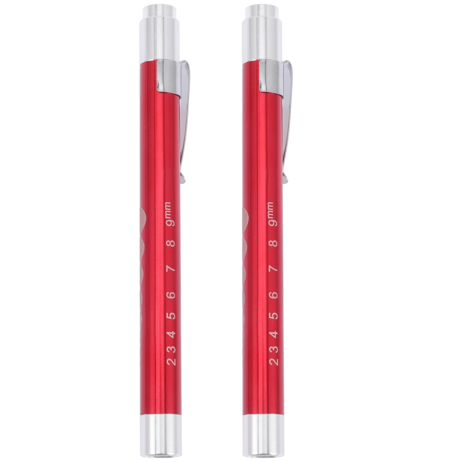 SASABAXI Pen Lights Flashlight 2Pcs Inspection Lamp Red 13X0.67In ...