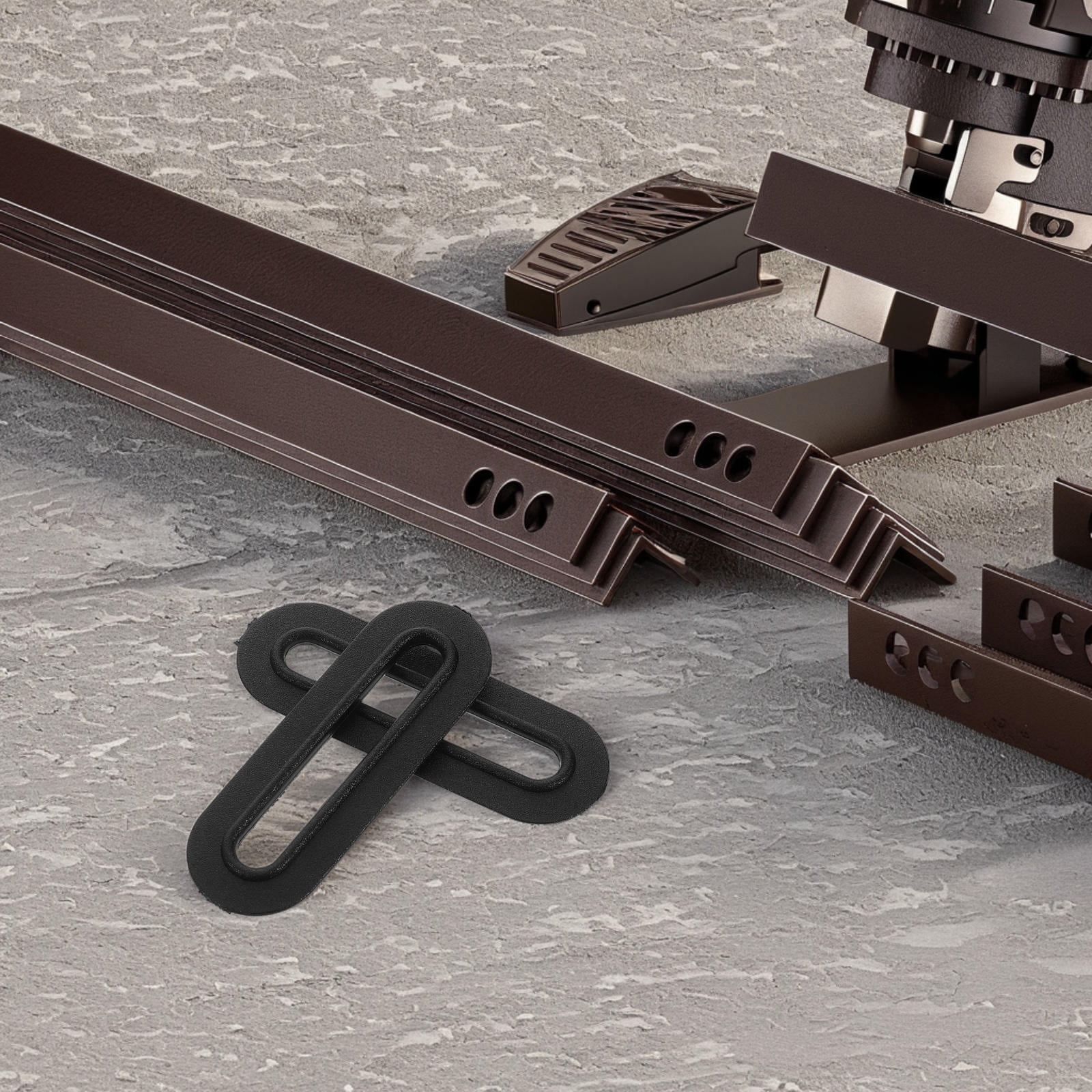 SASABAXI Plastic 20Set Slotted Wall Mount Bracket Black Color For Diy ...