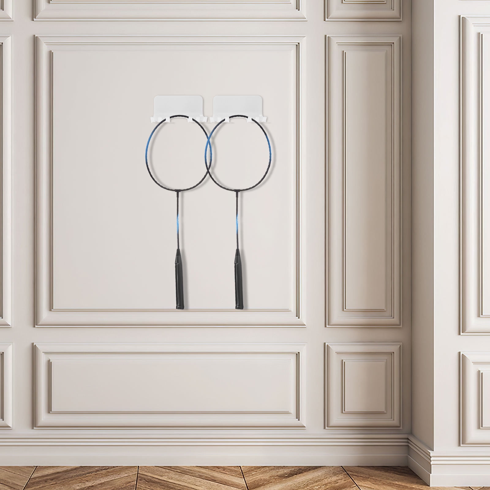 SASABAXI Wall Mounted Racket Rack 2Pcs Badminton Racket Storage for ...