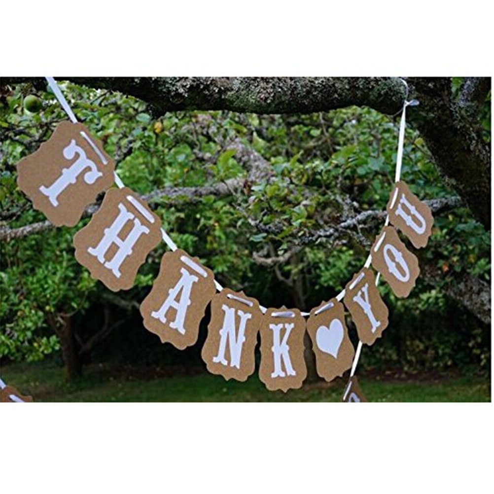 SASABAXI Wedding Banner Paper Decorations Set with 9 Rectangular ...