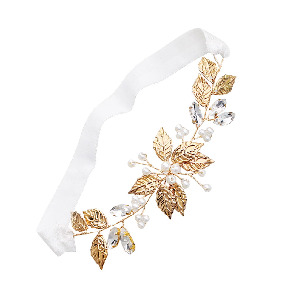 SASABAXI Wedding Bridal Leg Garters 1Pack Golden Crystal Artificial ...