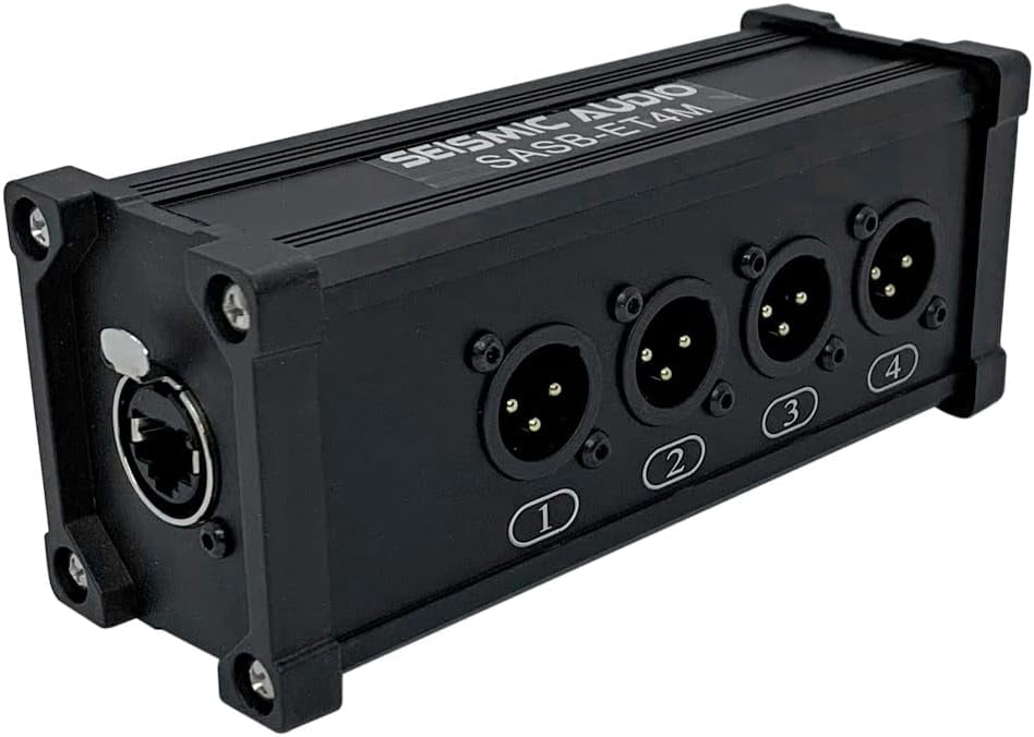 SASB-ET4M - 4 Channel XLR Male to Ethercon Network Cable Adapter ...