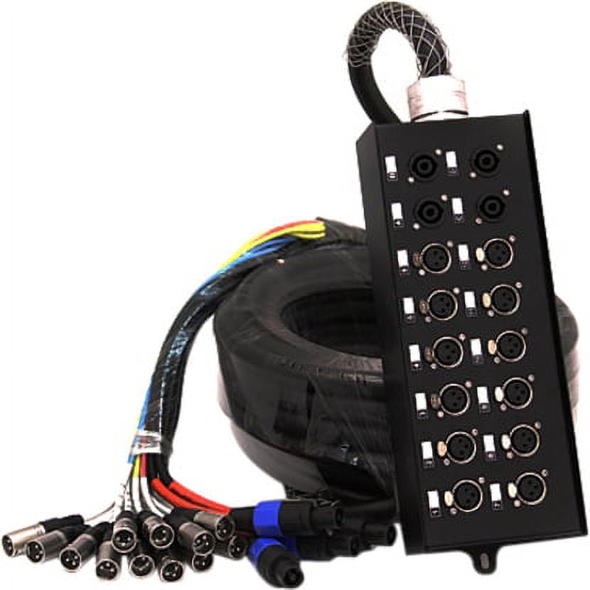 SASPS-12x4x50 - 12 Channel Powered Snake w/Speakon 50' - Walmart.com