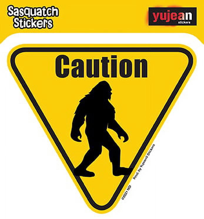 SASQUATCH CAUTION STICKER - "Squatcher" Weather Resistant Long Lasting ...