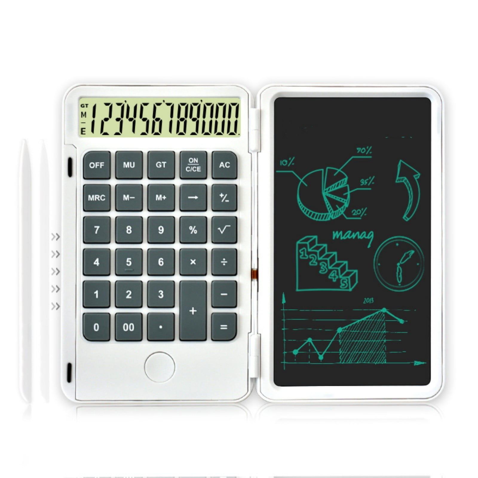 SASUYTWU Desk Calculator (White), Basic Calculators For Students ...