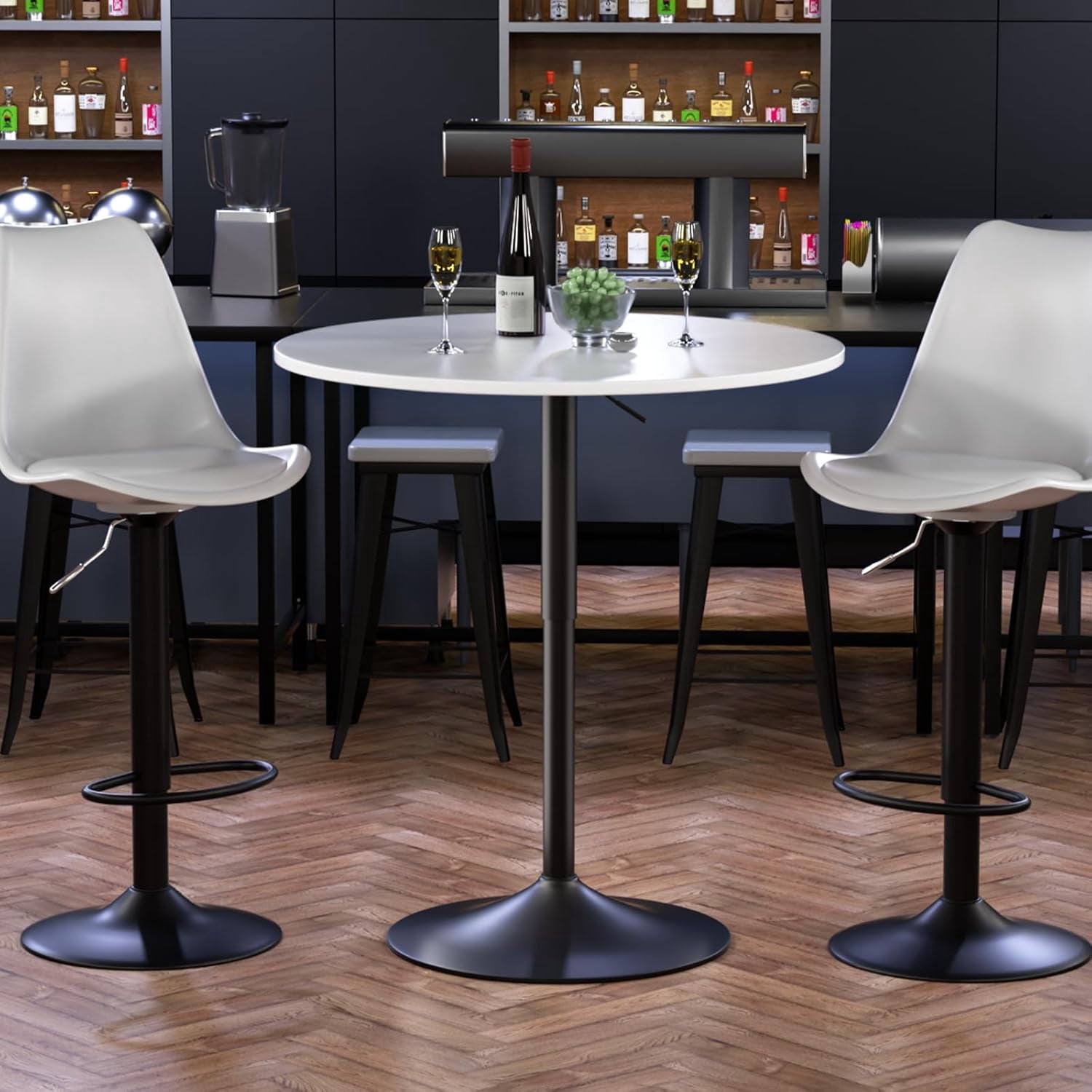 SASYXDC 31.5 Inch Round Pub Table Cocktail Table for Dining Room ...