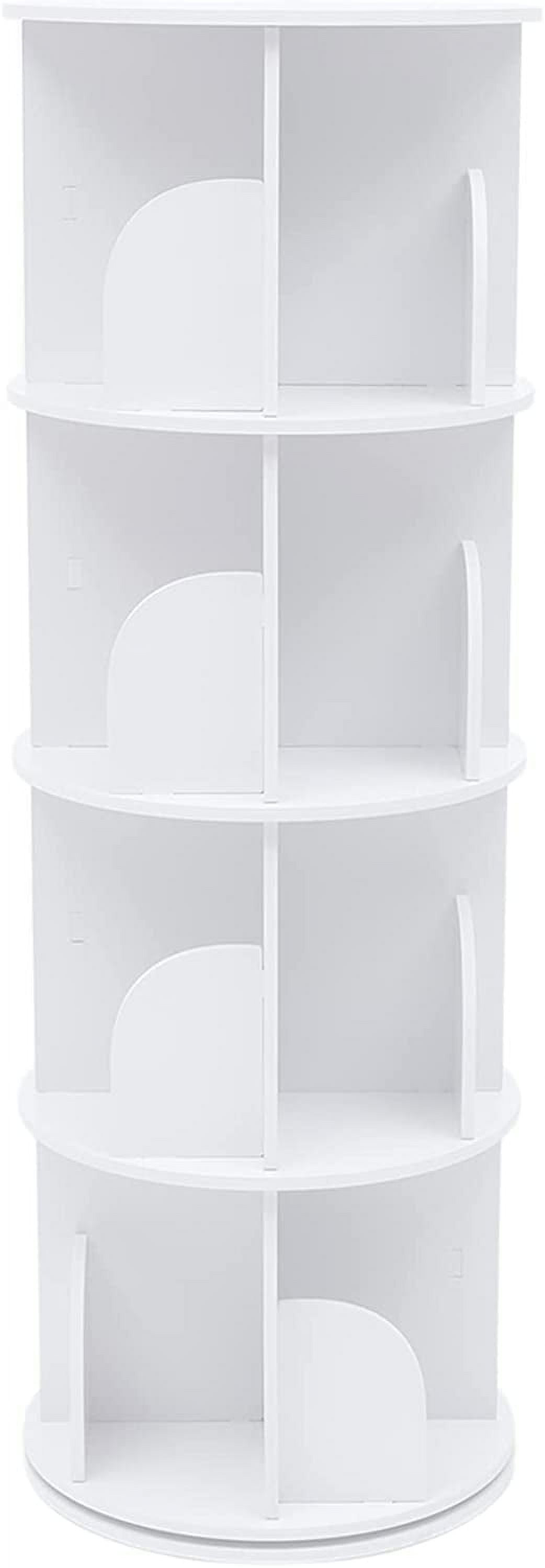 SASYXDC 4 Tiers Rotating Bookshelf 360 Display Floor Standing Bookcase ...